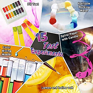 UNGLINGA 70 Lab Experiments Science Kits for Kids Age 4-6-8-12 Educational Scientific Toys Gifts for Girls Boys, Chemistry Set, Crystal Growing, Erupting Volcano, Fruit Circuits STEM Activities