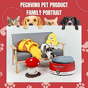 PECHVINO Can-Shaped Cat Bed – Ramen Bowl Cat Bed with Cover | Cute Enclosed Cat Bed with Ultra-Soft Cushion, Private & Cozy Design for Cats & Small Dogs