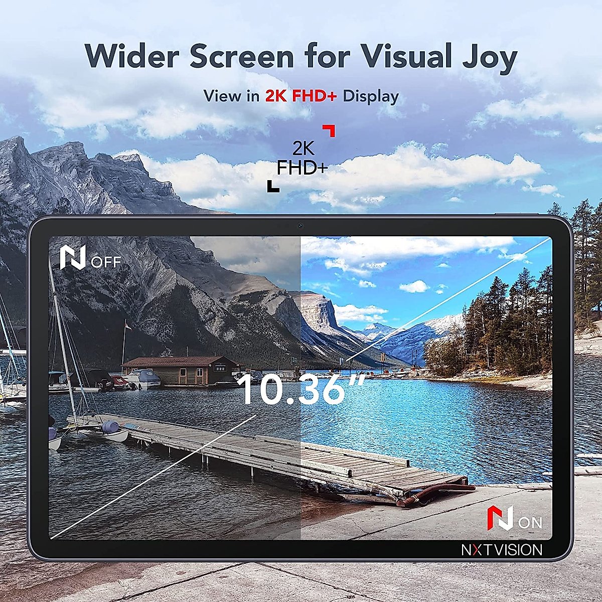 TCL 10.36 inch Android Tablet, TABMAX 10.4, 6GB + 256GB (up to 512GB), 8000mAh, FHD+ Display, WiFi Android 11 Tablet, Space Gray
