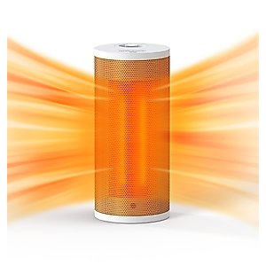 Upstreman Space Heater for Indoor Use, 1500W Fast PTC Ceramic Heating, 3s Instant Heating, 70° Oscillating,Tip-Over Protection,Small Heater for Office, Bedroom and Desk Use, White