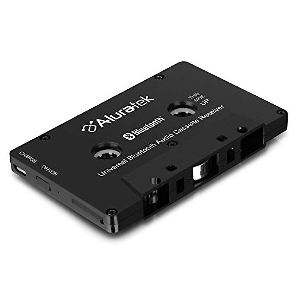 Aluratek Universal Bluetooth Audio Cassette Receiver, Built-in Rechargeable Battery, Up to 8 Hours Playtime, Audio Receiving up to 33 Feet