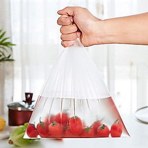 BESTEASY Food Storage Bags, 16" X 20" Clear Plastic Produce Bags on a Roll, Durable Plastic Bags for Bread Fruits Vegetable 350 Bags/Roll (1 Roll)