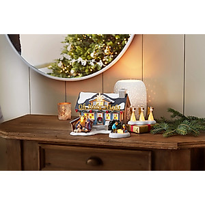 Department 56 Snow Village Accessories Christmas Eve Preparations Lit Figurine, 2.28 Inch, Multicolor