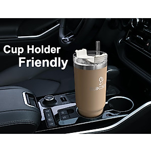 DLOCCOLD 40 oz Tumbler with Flip Straw & Handle,Stainless Steel Leak Proof Tumbler,Double Walled Insulated Water Bottle,Reusable Cup, Portable Travel Mug Fit in Cup holder