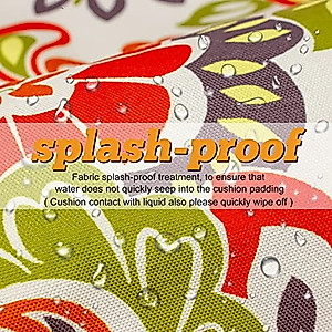 RULAER 30x14x2.5inch Bench Cushion for Indoor Outdoor Furniture Durable UV Resistant Lounge Patio Seat Pad Anti-Slip Garden Cushions (Idyllic Zippered for Easy Clean