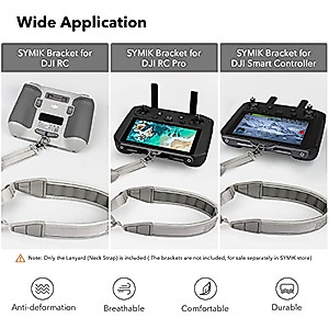 SYMIK Remote Controller Lanyard for DJI FPV/Avata, Phantom 4/3, Inspire Remote Controller 2, SYMIK Bracket, Adjustable Neck Strap/Shoulder Strap with Comfortable EVA Padding; Adjusts from 21'' to 28''
