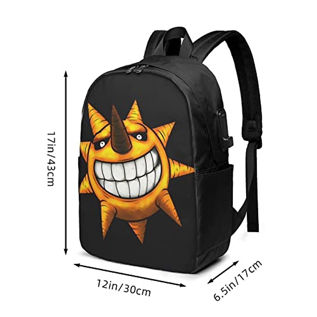 WAYOQI Soul Eater Laptop Backpack College Backpack Waterproof Durable Business Backpack With Usb Port Work Travel Casual Daypack 17 Inch