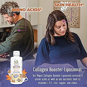 Collagen Booster Liposomal & Organic Protein Powder Plant-Based Bundle by MaryRuth’s | Vitamin C & E, Zinc, Copper & Silica | Skin Care & Joint Support Supplement | Vegan | Gluten Free | Non-GMO