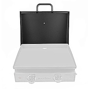 Hard Cover Hood with Temperature Gauge for Blackstone 22 inch Table Top Griddle, 5011 Griddle Hood for Blackstone 22" Grill, Black