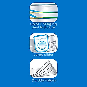 MagicBag 5-Pack Large Suitcase Travel Compression Bags Instant Space Saver Storage - Airtight Double Zipper - Suits, Dresses, Dress Shirts, Pants, Slacks, Pillows, Cruise Ship Essentials