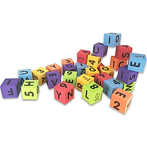 MOBU Foam Building Blocks for Toddlers,30 pcs Alphabet Blocks with Storage Bag,Learning Letter ABC, Numbers 0-9, Stacking Blocks for Kids