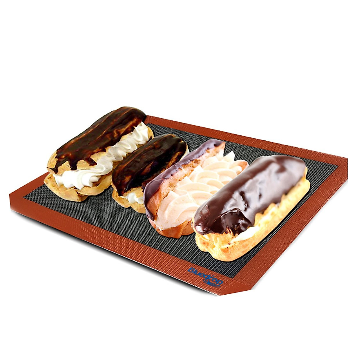 Bluedrop Bread Baking Mat Open Mesh Oven Liner Steaming Mesh Eclair Baking Sheets Perforated Silicone For Half Sheet Size 11-5/8 x 16-1/2 Inch