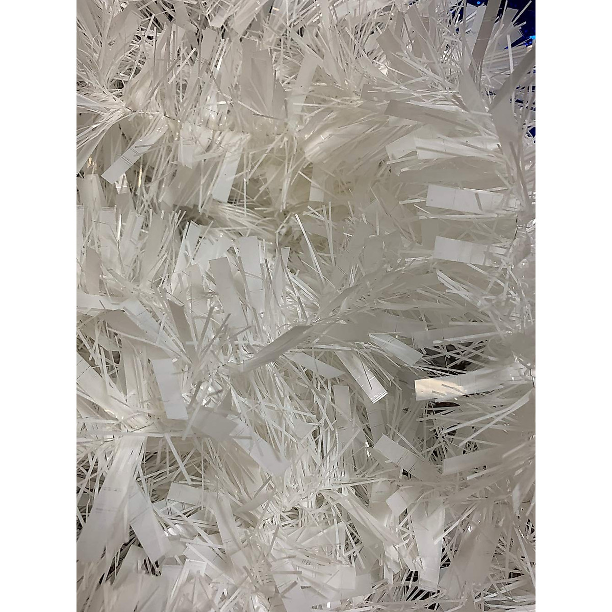 Anderson's White Tinsel Twist Garland 4 inches Wide x 25 ft Long, Parade Float Decorations for Trailer Or Golf Cart, Christmas Garland Décor for Home and Party