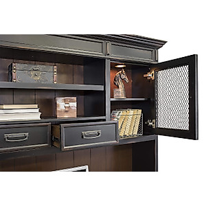 Martin Furniture Hartford Hutch, Brown - Fully Assembled