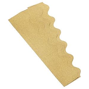 PATIKIL 3" x 13" Bulletin Board Border, 60 Pack Scalloped Trim Strips Wall Decor for Locker Classroom Cork Poster Black Board White Chalkboard, Shine Gold