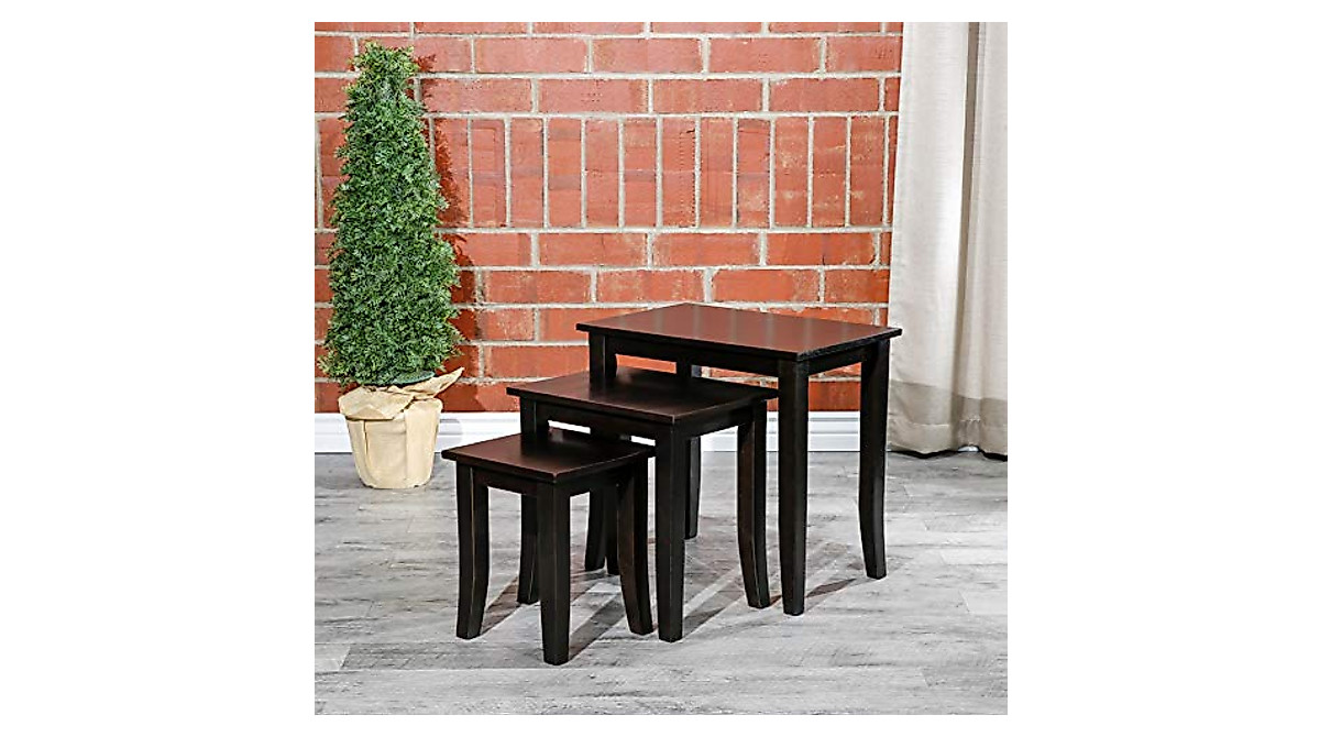 DTY Avon 3-Piece Nesting Tables - Stylish Espresso Space-Savers