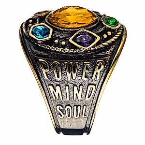 Sales One International Infinity Gauntlet Class of Infinite Power Ring (Gold Tone, 13)