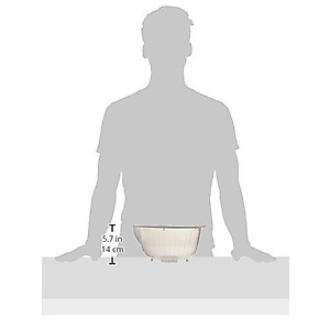 Inomata Plastic Japanese Rice Washing Bowl with Side and Bottom Drainers