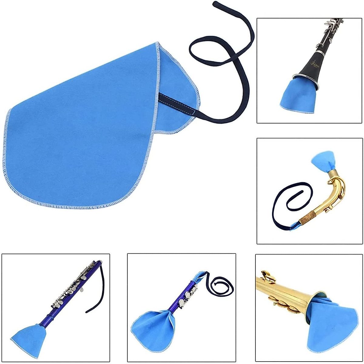 SKYNEO Saxophone Cleaning kit, Clarinet Cleaning Kit with Maintenance Kit,Cork Grease,Swab,Strap,Cleaning Cloth,Thumb Rest,Reed Case,Mouthpiece Brush and More