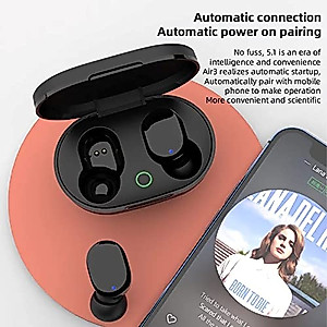 Wireless Earbuds - Bluetooth 5.0 Headphones - Noise Reduction, Sport in-Ear Headphones, IPX4 Waterproof, Touch Control with Wireless Charging Case, Battery Display, Built-in Mic, Air 3.
