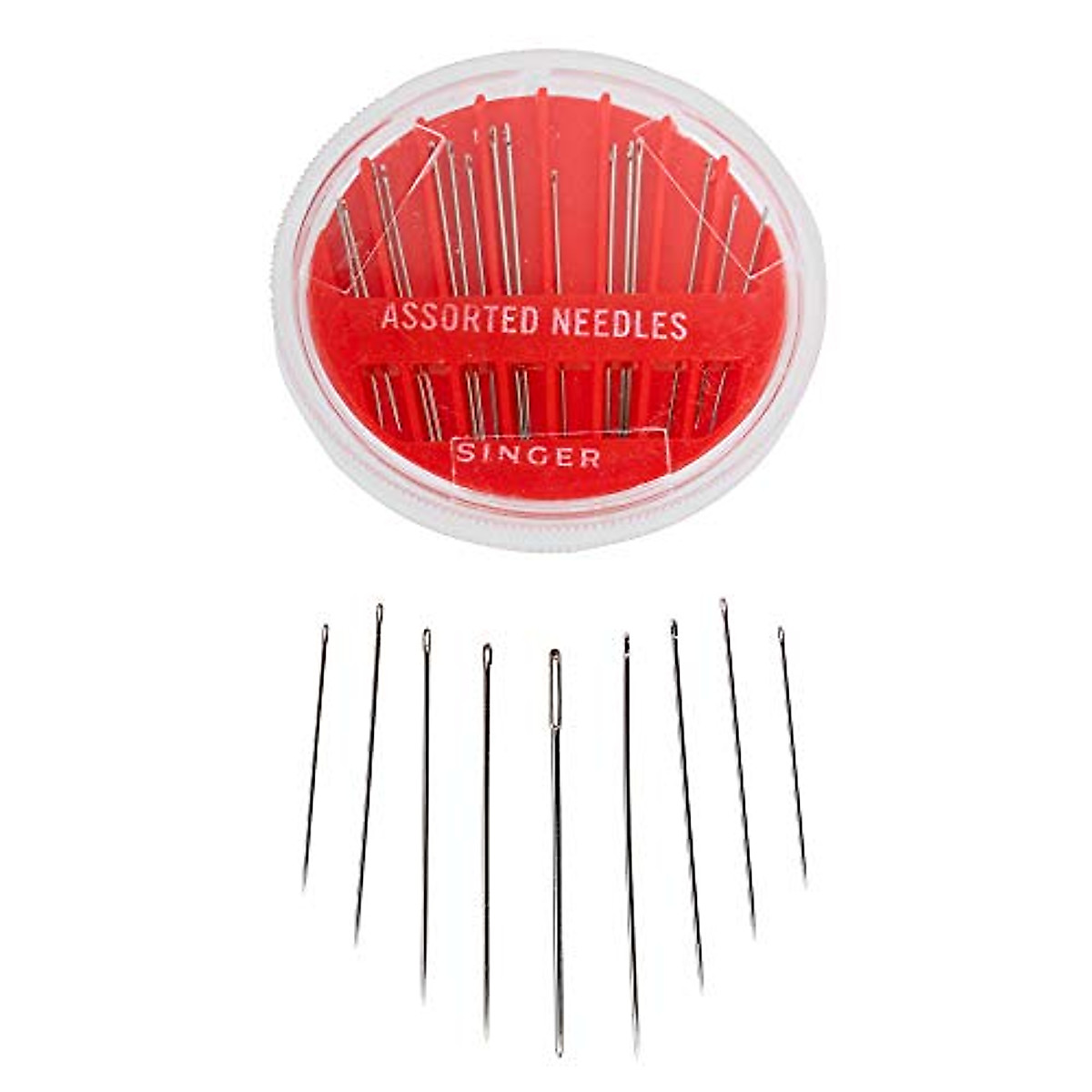SINGER 00276 Assorted Hand Needles in Compact, 25-Count,Assorted 25/Pkg