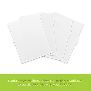 Rocketbook Multi-Subject Smart Scannable Notebook with Dividers | Lined Reusable Notebook with 1 Pilot Frixion Pen & 1 Microfiber Cloth | Infinity Black, Letter Size (8.5" x 11")