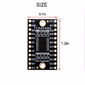 Treedix TCA9548A I2C Multiplexer Breakout Board 8 Channel Expansion Board with pi Header for Arduino