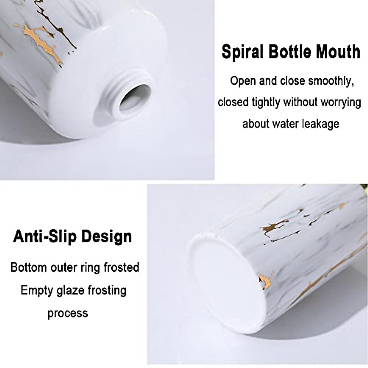 JINYISI Bathroom Accessory Set,Ceramics Bathroom Accessories,4 pcs White Bathroom Sets Accessories,Bathroom wash Cup Toothbrush Cup Set