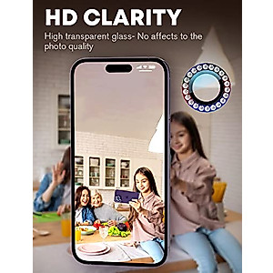Freefa for iPhone 14 Pro/iPhone 14 Pro Max Camera Lens Protector, Bling Diamond Case for iPhone 14 Pro Camera Lens Protector, for iPhone 14 Pro Lens Protector, HD-High Definition Glass, Case Friendly