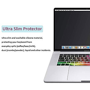 Funut MacBook Pro Keyboard Cover with Touch Bar 13 inch Silicone Keyboard Skin and 15 inch Premium Ultra Thin TPU 2019-2016 (Apple Model A2159 A1989 A1990 A1706 A1707) Skin Protector - Nebula
