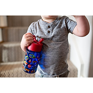 Simple Modern DC Comics Batman Kids Water Bottle Plastic BPA-Free Tritan Cup with Leak Proof Straw Lid | Reusable and Durable for Toddlers, Girls | Summit Collection | 12oz, Batman POW!