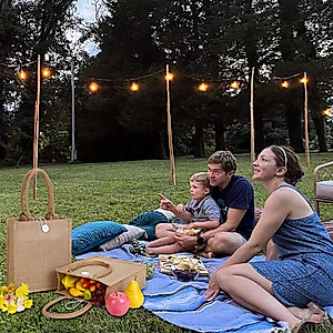 10 Pack Burlap Tote Bags Reusable Jute Bags with Handles Blank Burlap Tote Large Jute tote 11X9.4X4Inch Burlap Gift Bags for Grocery Shopping Wedding Travel Bachelorette Party Embroidery DIY Art