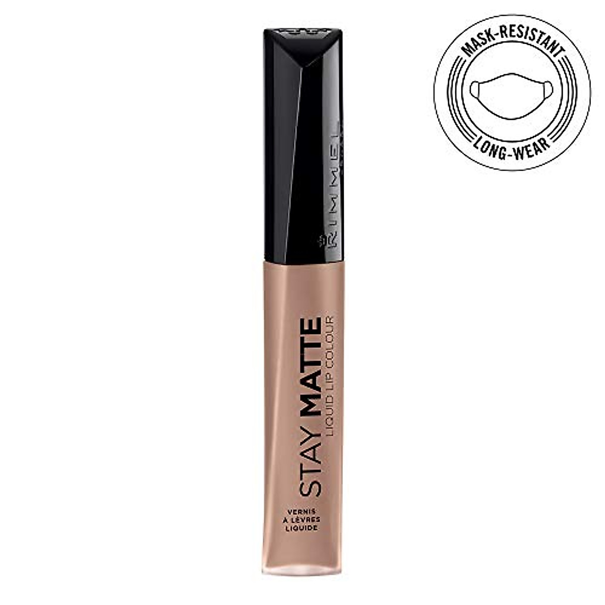 Rimmel London Stay Matte Liquid Lip Color with Full Coverage Kiss-Proof Waterproof Matte Lipstick Formula that Lasts 12 Hours - 706 Raw Embrace, .21oz
