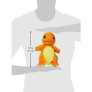 Pokémon Pokemon PKW0060 30 cm Plush - Glumanda Charmander PLUSH-12-Inch Authentic Details-Toys for Kids, Single, Black