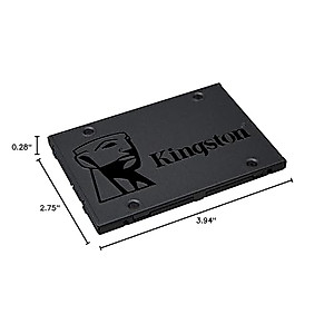 Kingston 120GB A400 SATA 3 2.5" Internal SSD SA400S37/120G - HDD Replacement for Increase Performance , Black