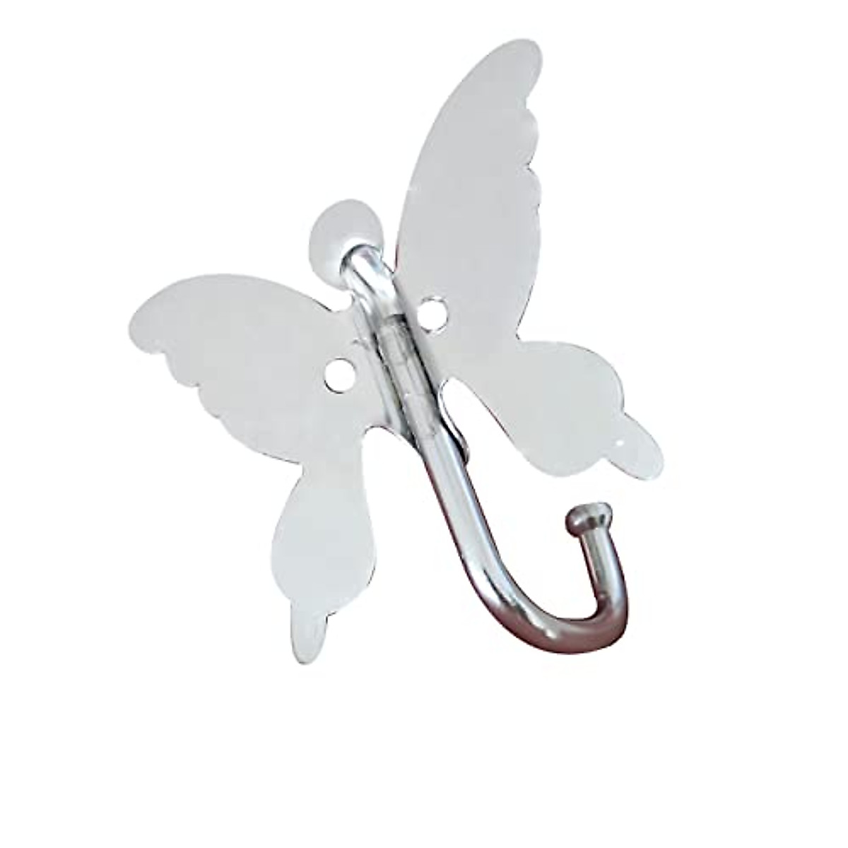 AOLZUNK Butterfly Hook 5 Set Stainless Steel Cute Butterfly Shaped Single Hooks, Coat Hooks, Key Hooks, Wall Hangers Heavy Duty Hooks for Hanging Coat/Hat/Towel/Robe/Bathroom Hooks