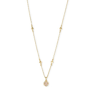 Kendra Scott Nola Pendant Necklace for Women, Fashion Jewelry, Gold-Plated, Iridescent Drusy