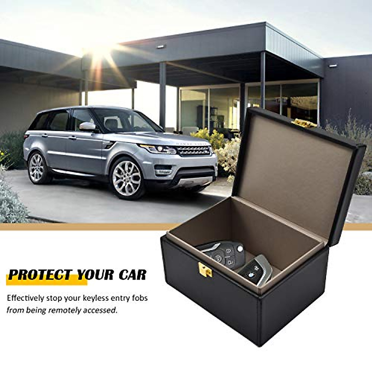 briidea Faraday Box Key Fob Protector, RFID Signal Blocking Box, Faraday Box Signal Blocking Shielding Box for Car Key