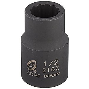 Sunex 216z 1/2-Inch Drive 1/2-Inch 12-Point Impact Socket