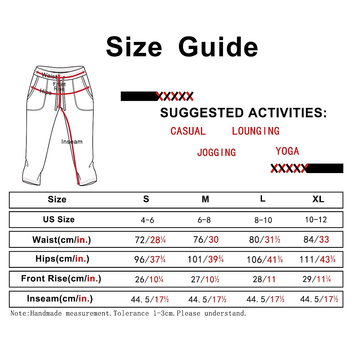 icyzone Capri Sweatpants for Women - French Terry Workout Cropped Joggers Athletic Lounge Pants with Pockets (X-Large, Black)