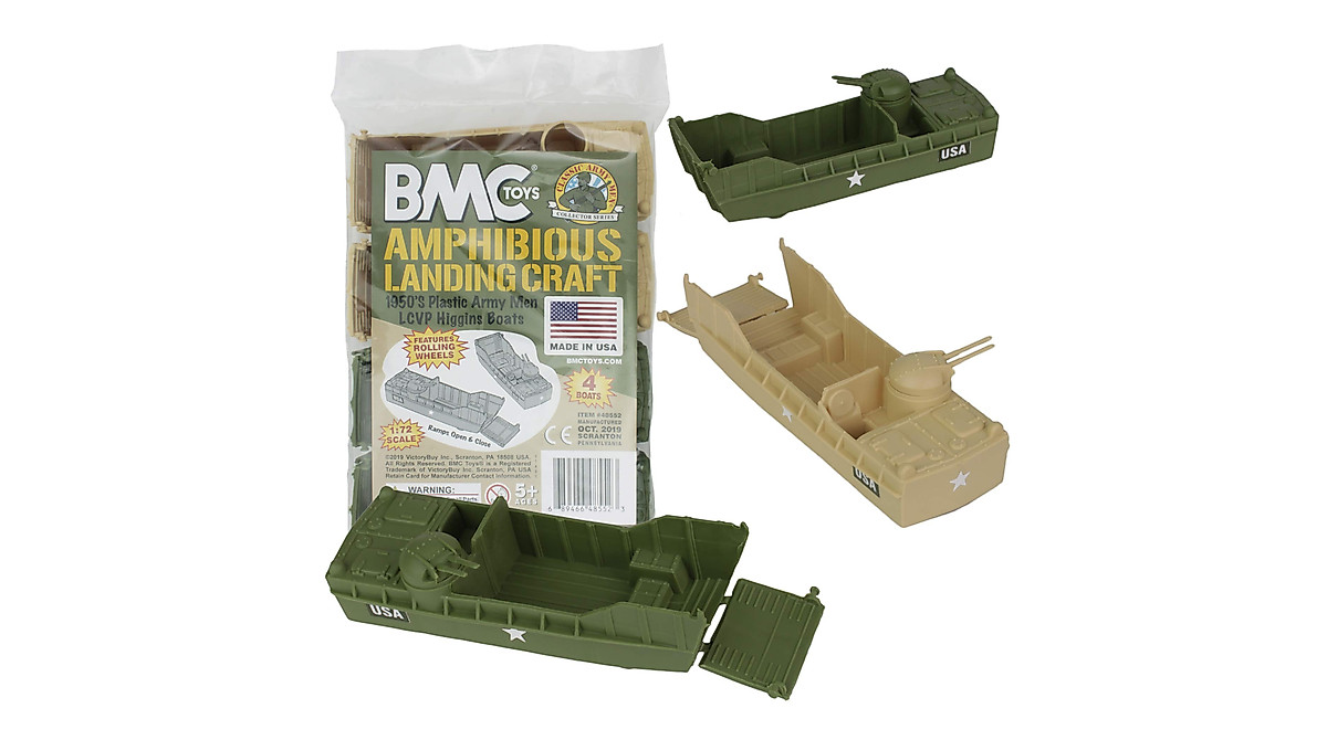 BMC Classic Marine Landing Craft Set - 4 Toys for Military Enthusiasts