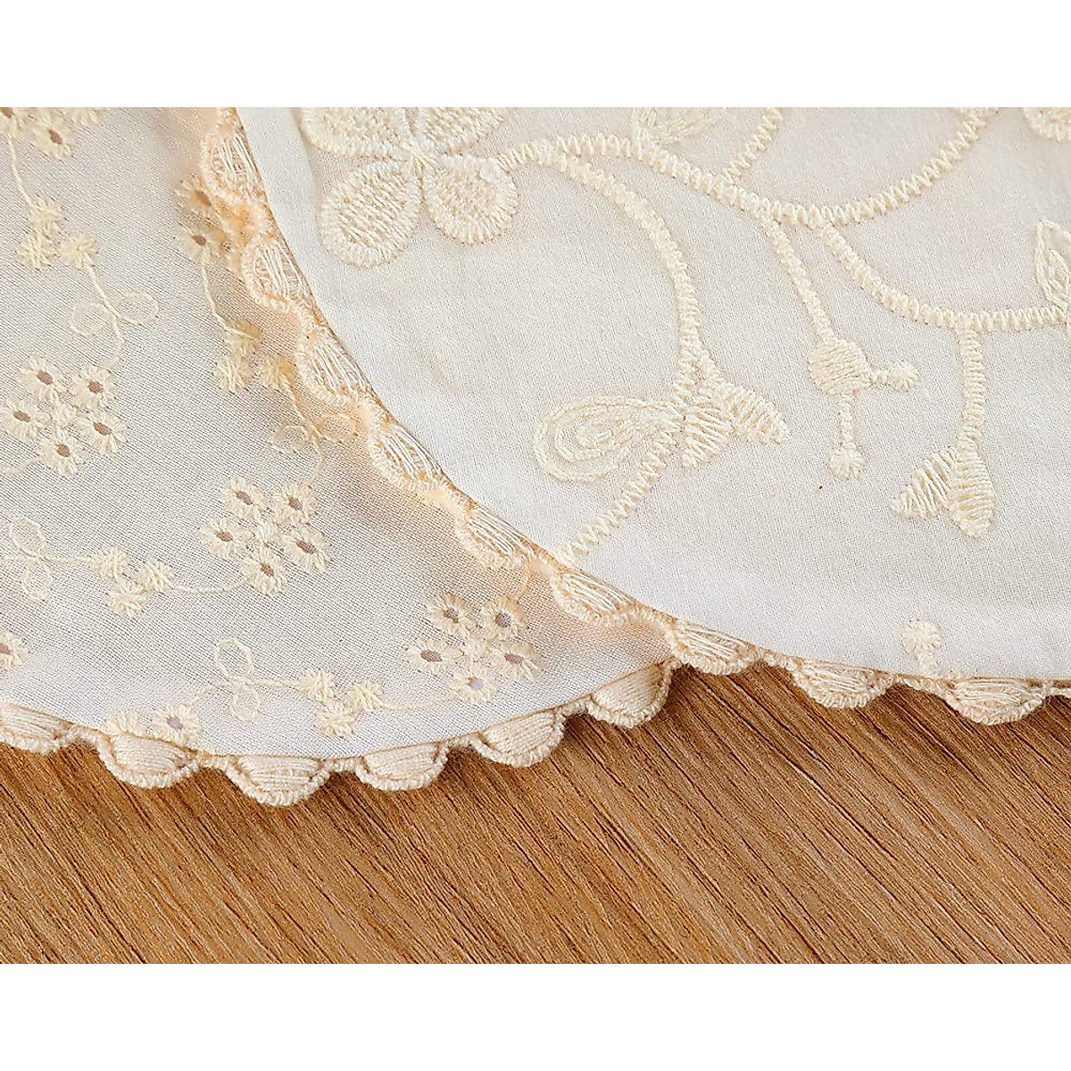 GZMM Baby Bib For Girls,Reversible Waterproof Handmade Natural Cotton Baby Drool Bib 0-12 months 2 Pack (off-white color A, 0-12 months)