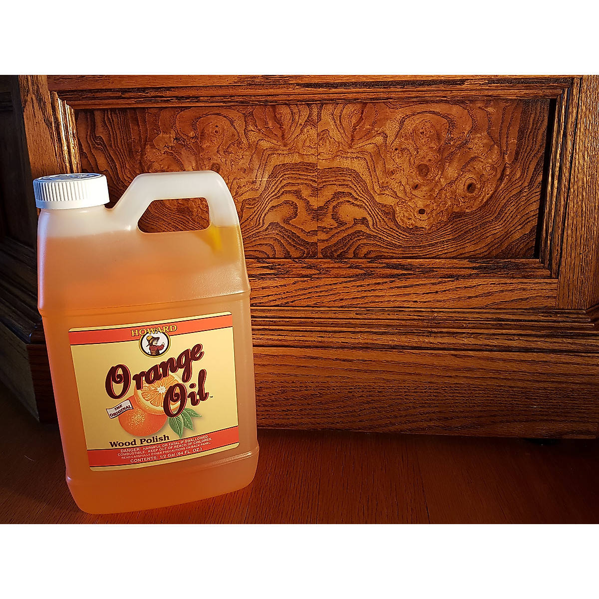Howard Orange Oil 64 Ounce Half Gallon, Clean Kitchen Cabinets, Best Furniture Polish, Orange Wood Cleaner