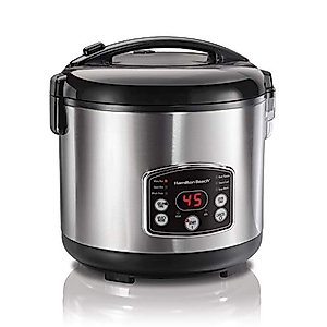 Hamilton Beach Rice & Hot Cereal Cooker, 10-Cups uncooked resulting in 20-Cups (Cooked), 37541