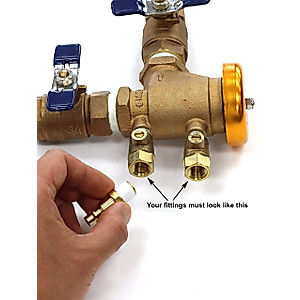Industrial Style Plug to Male NPT Fittings | Adapters to Winterize Blow out Backflow Preventer and Pressure Vacuum Breaker (PVB) for Sprinkler Systems (Solid Lead-Free Brass)
