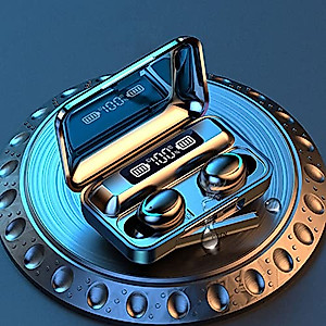 Nsxcdh Bluetooth 5.0 Mini Earbuds, True Wireless Headset with 1200mAh Charging Case Light-Weigh Mini Headphones in Ear Built in Mic Headset Deep Bass, IPX6 Waterproof for Sport Working