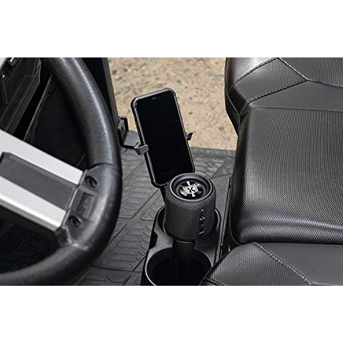 Kuryakyn 6474 Free-Flex Cup and Cell Phone Device Holder: Mounts in Cars, Trucks, Vans, UTVs with Flexible Arms Securing Various Phones/Cases, Black