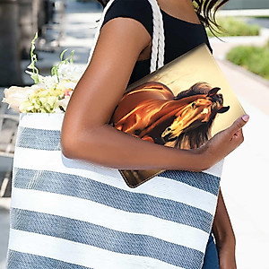 Case for All New Fire HD 10 Tablet 11th Generation and Fire HD 10 Plus 2021，Slim Fit Foldable Standing Cover Case with Auto Sleep/Wake for Fire HD 10 Tablet 10.1 Inch，Horse