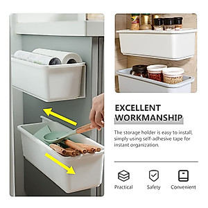 Housoutil Pull-out Storage Box Shelf Organizer Bathroom Storage Baskets Under Sink Organizer Storage Organizer Under The Sink Organizer Plastic Container Pp Cell Phone White Charging Stand