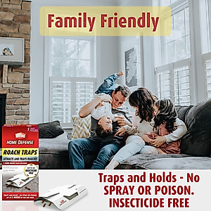 Ortho Home Defense Roach Trap with Bait Tablets, Cockroach Killer, Baited Glue Traps, Roach Traps, High Catch Rate, Roach Killer Indoor Infestation for Homes & More, 15 Traps (3 Pack)…